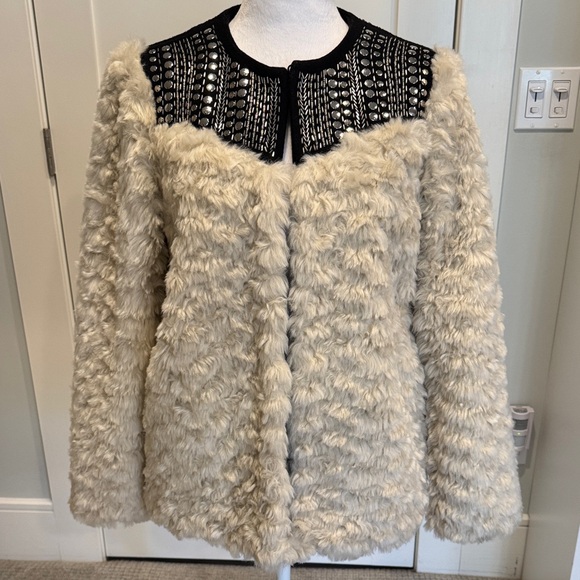 Fabulous Furs | Jackets & Coats | Fabulous Furs Cream Teddy Jacket With ...